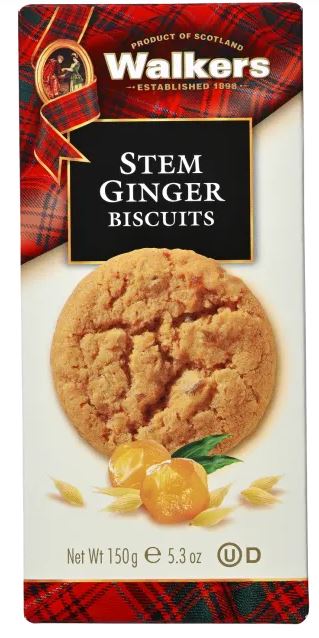 Walker's Stem Ginger Biscuits 150g. - Norway Americana