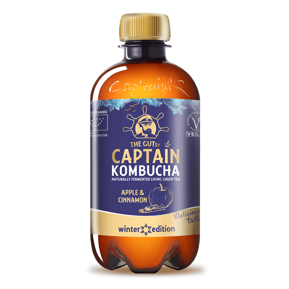 Kombucha Apple&Cinnamon Økologisk Captain 400ml. - Norway Americana