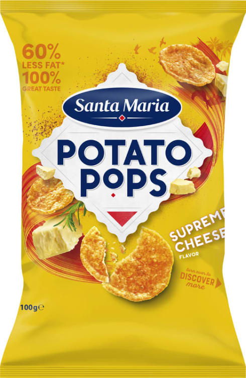 Santa Maria Potato Pops Supreme Cheese 100g. - Norway Americana