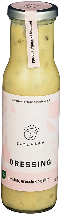 Hvitløk, Gressløk&Sitron Økologisk Dressing Superbra 250ml. - Norway ...